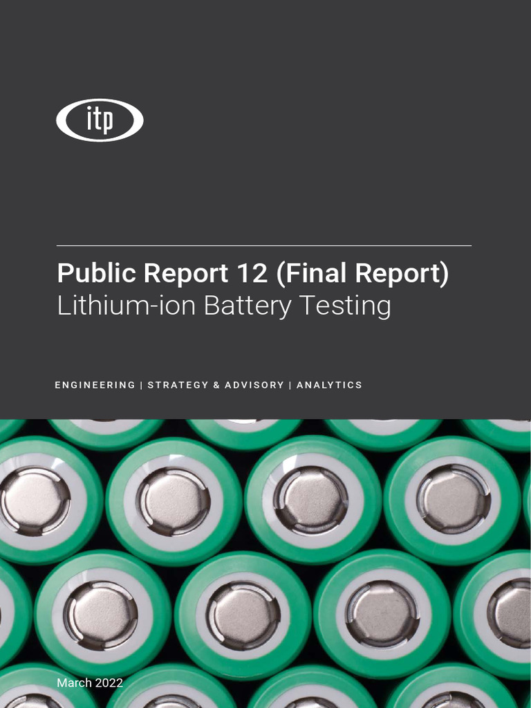 Lithium-ion Battery Test Results Report | PDF | Lithium Ion Battery ...