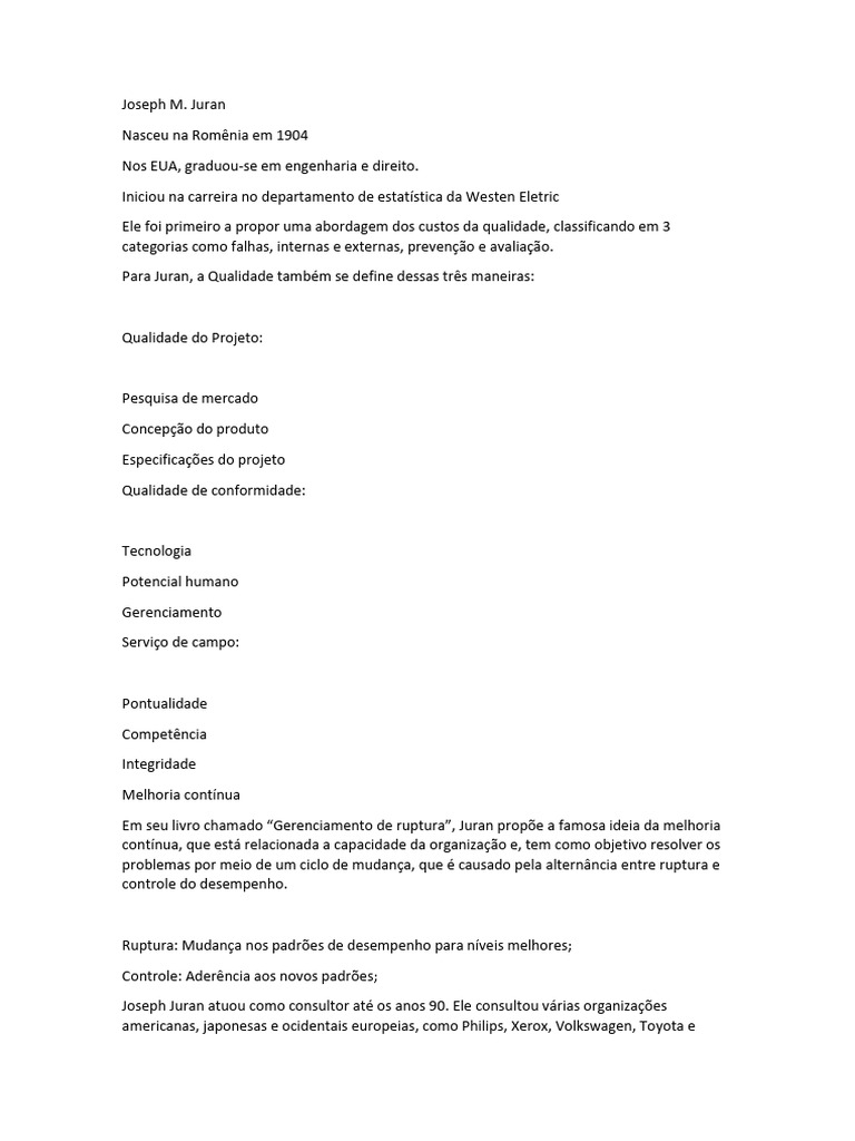Joseph M. Juran | PDF