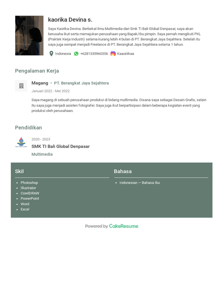 Kaorika Devina S. | PDF | Karier & Perkembangan