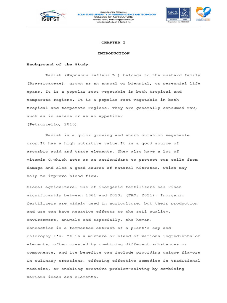 FFJ and FPJ Effects on Radish Growth | PDF | Agriculture | Fertilizer