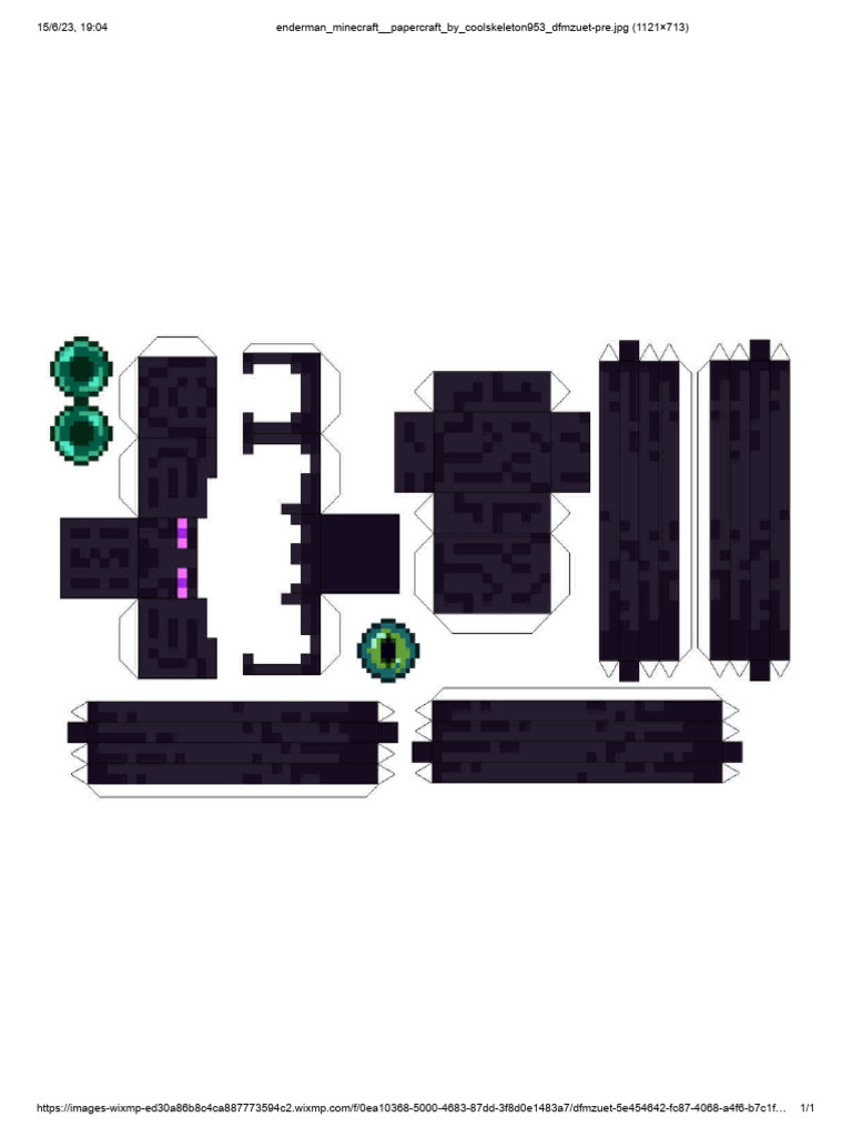 Enderman Minecraft Papercraft by Coolskeleton953 Dfmzuet-Pre | PDF