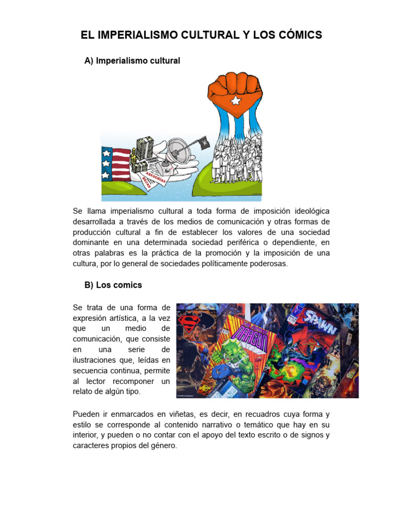 Historieta y el Imperialismo Cultural | PDF | Historia