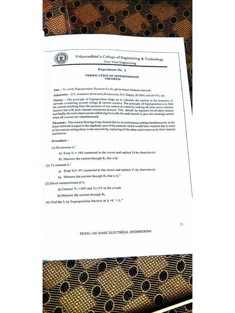 BEE Experiment 2&3 | PDF