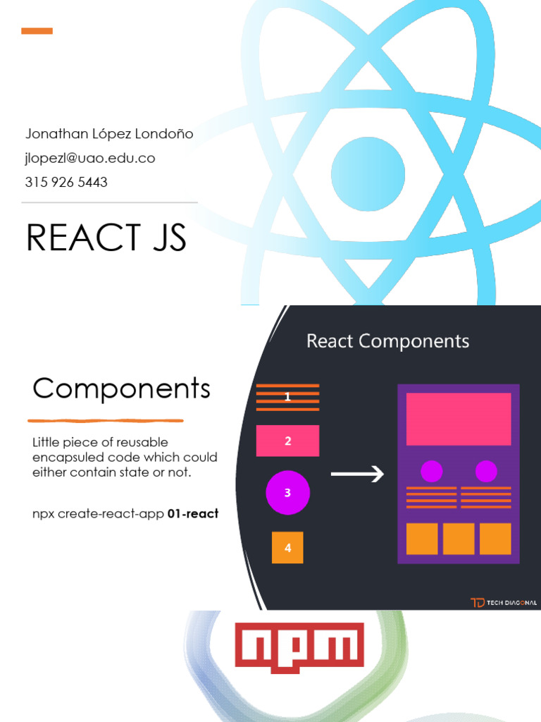 Clase 02 - React | PDF | Teaching Methods & Materials | Computers