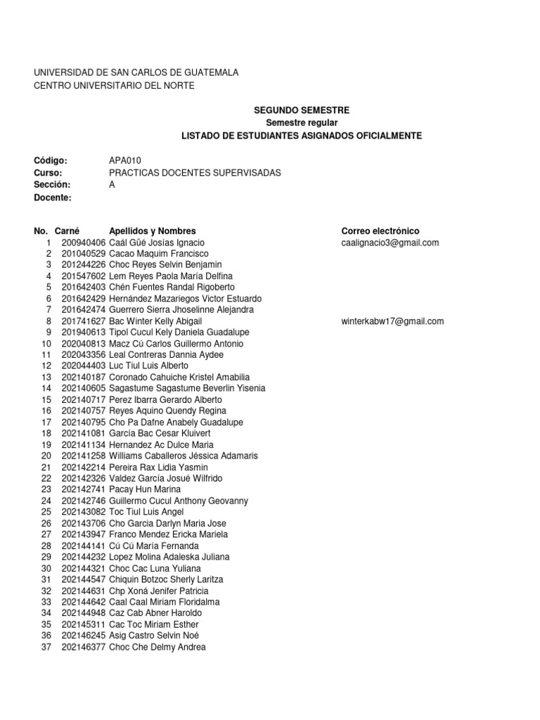 Listado Oficial PDS 2023 A | PDF