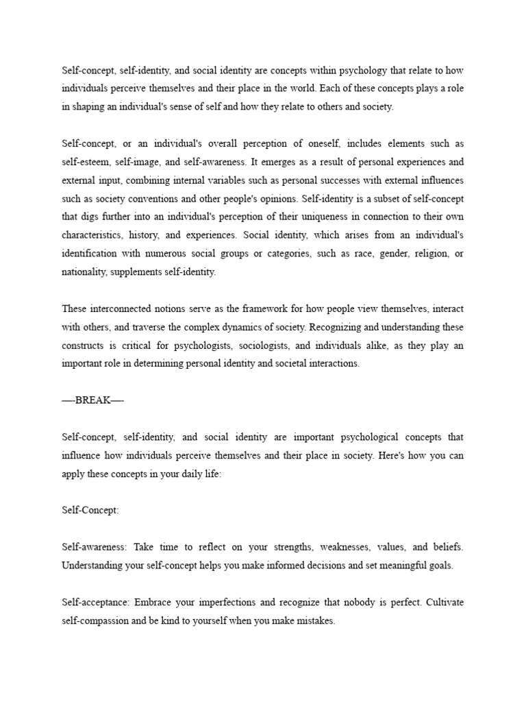 Script Geuself | PDF | Self Concept | Identity (Social Science)