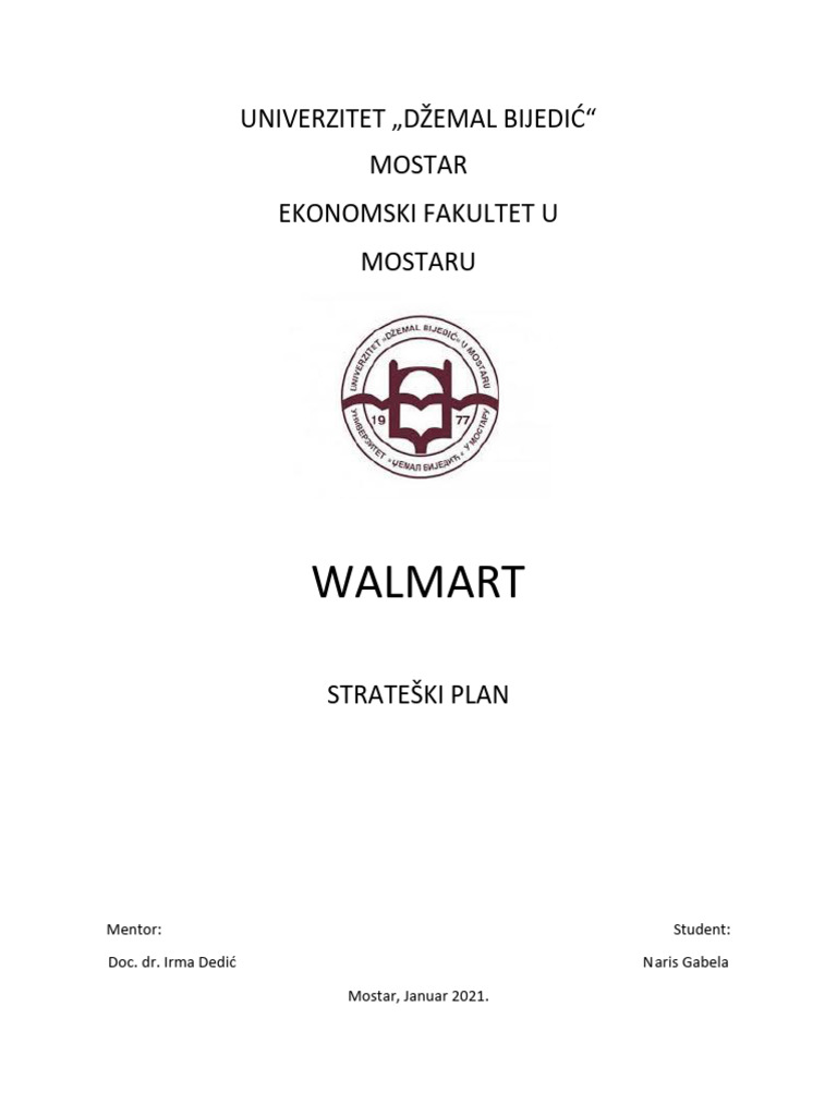 Strategic Plan of Walmart | PDF