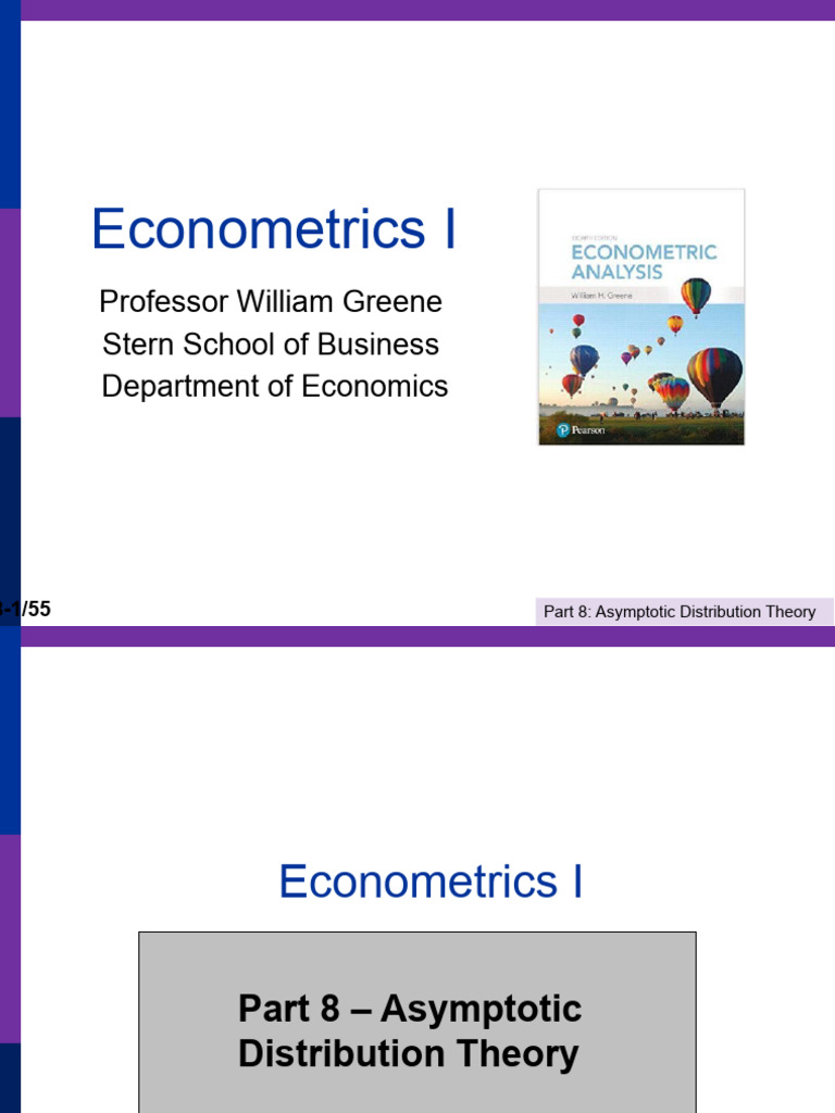 08 Asymptotic Distributions, Delta Method, Partial Effects | PDF