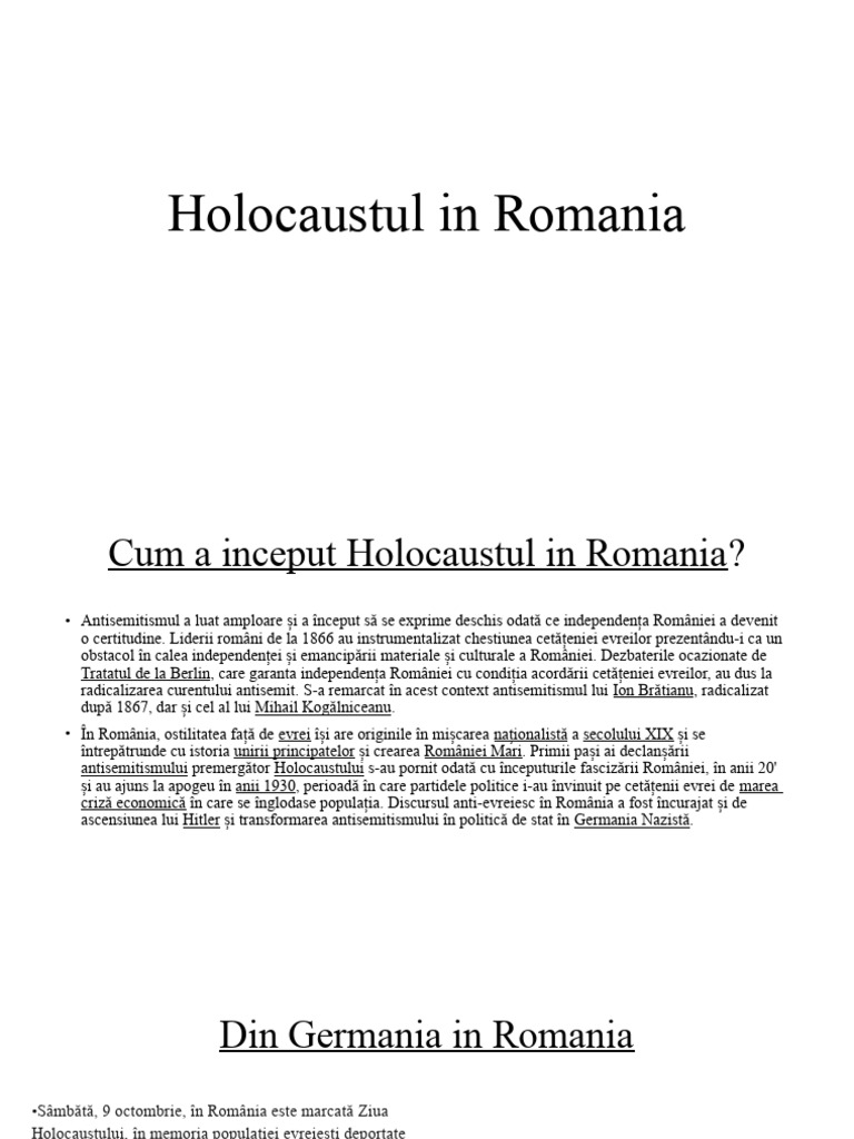 Holocaustul in Romania | PDF