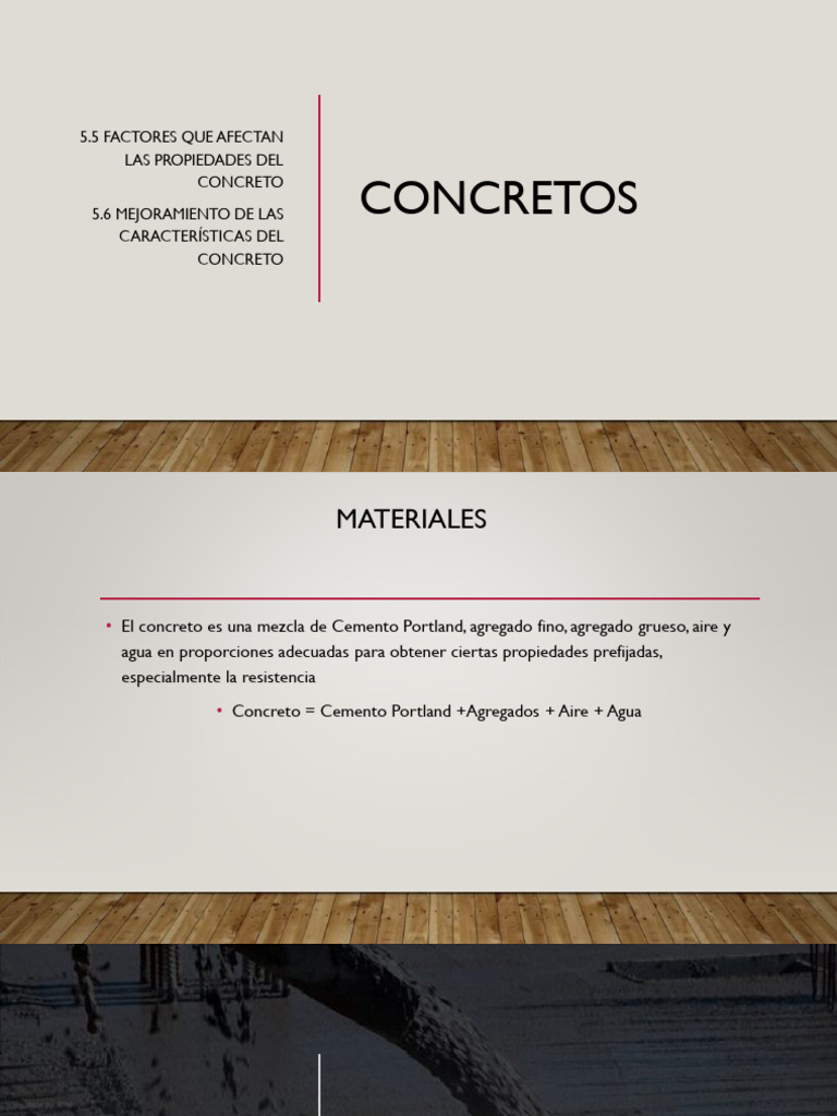 PRESENTACION CONCRETOS | PDF | Hormigón | Cemento