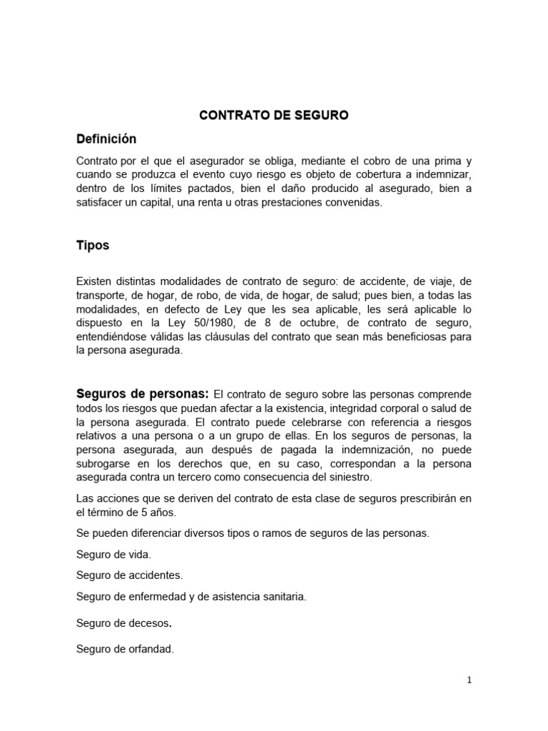 Contratos de Seguros | PDF | Negocios