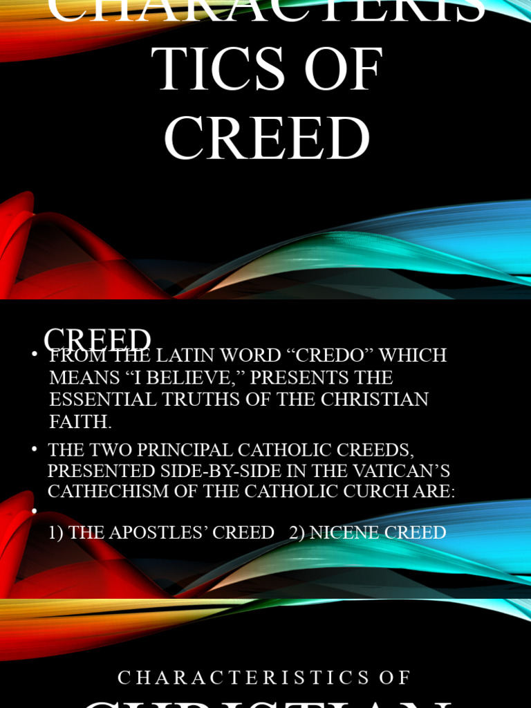 Characteristics of Creed | PDF