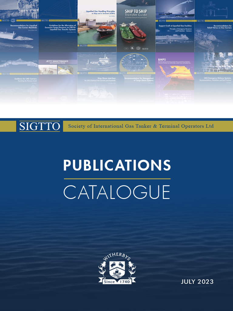 SIGTTO Publications Catalogue 2023 | PDF
