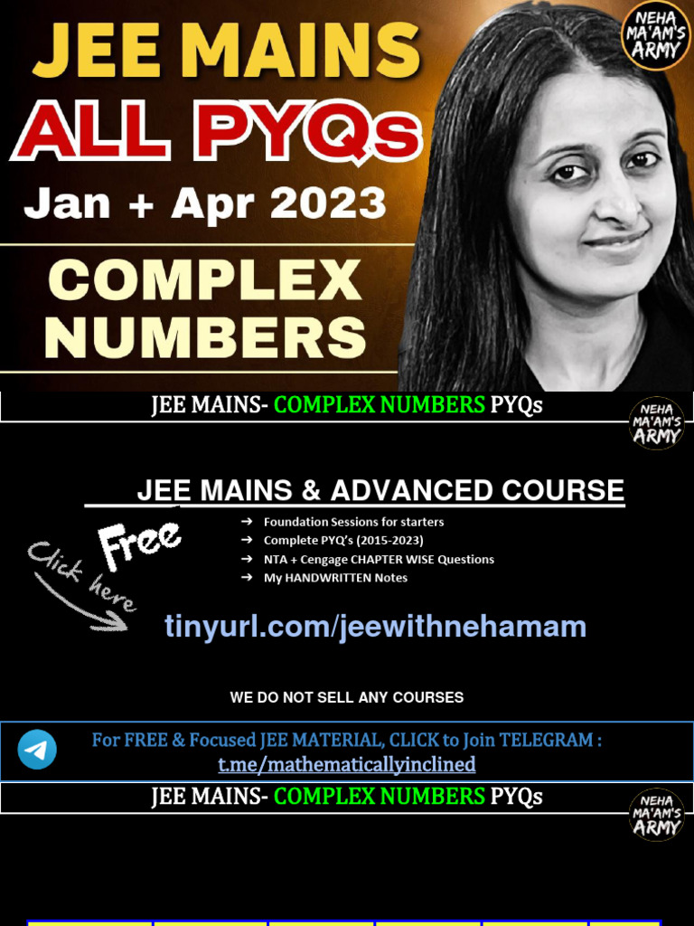 Complex Numbers Jee Main 2024 Download Free Pdf Complex Number