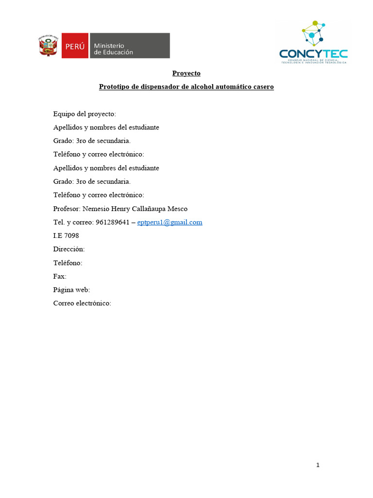 Informe Proyecto de Ciencias12 | PDF