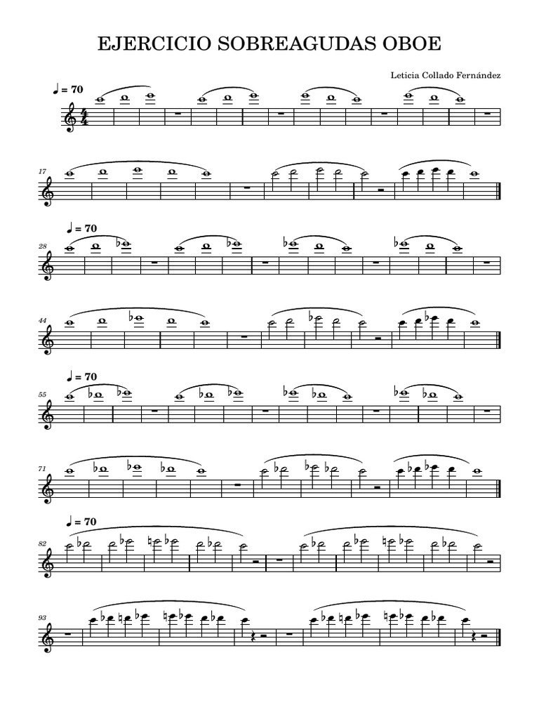 Ejercicio Sobreagudas Oboe | PDF