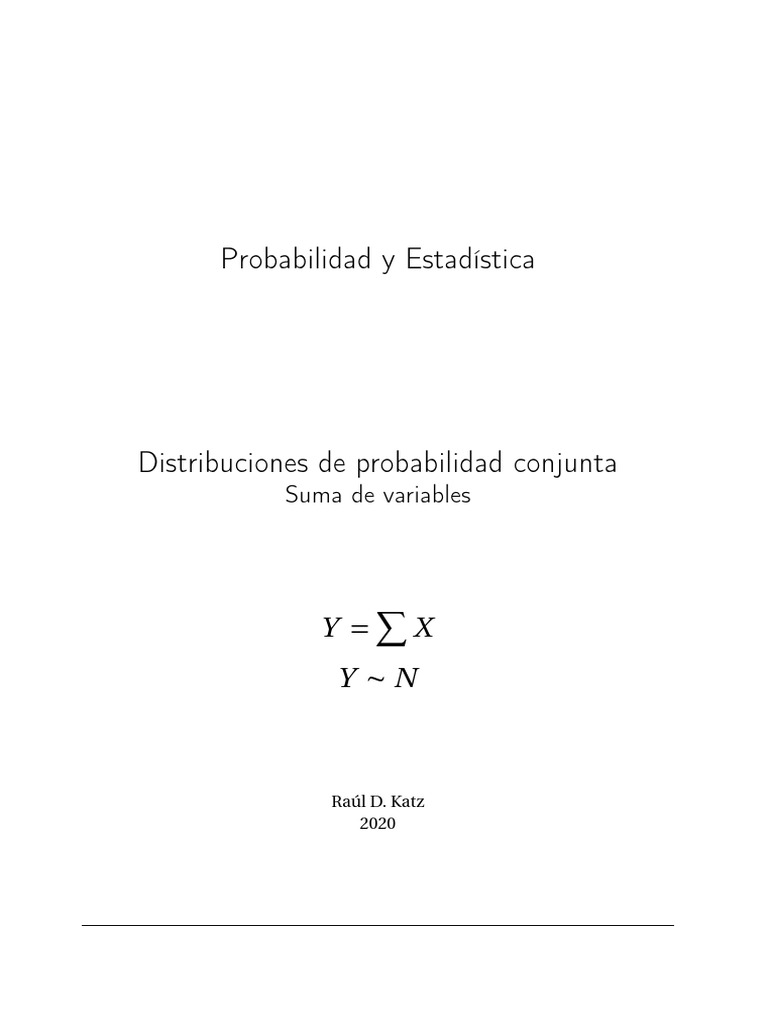 Distribuciones de Probabilidad Conjunta | PDF | Medición | Enseñanza de ...