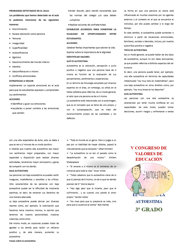 3º Valor de La Autoestima | PDF