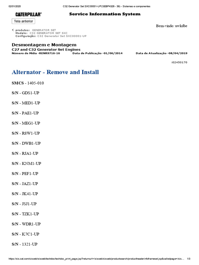 Alternator - Remove and Install | PDF