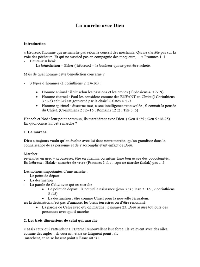 Marcher avec Dieu : Guide Spirituel | PDF | Doctrines et croyances ...