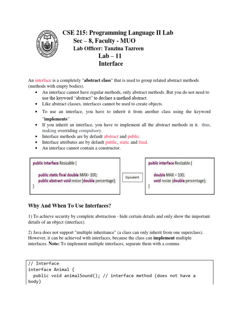 CSE 215lab - 11 | PDF | Computers