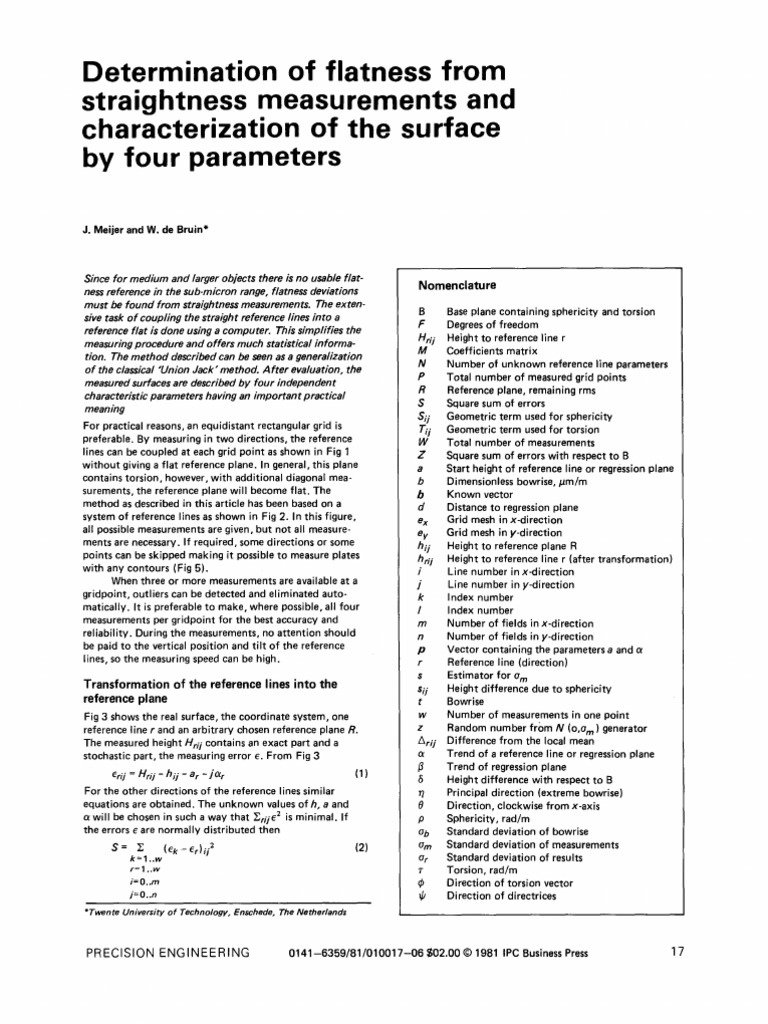 Flatness Measurement from Straightness | PDF | Accuracy And Precision ...
