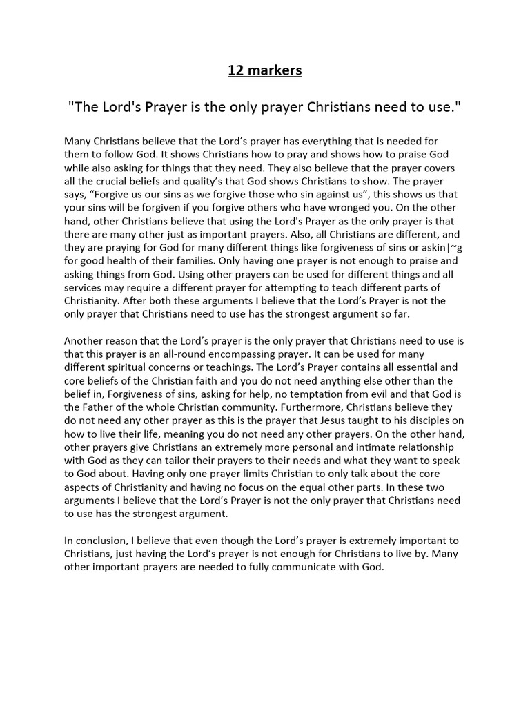 12 Markers | PDF | Prayer | Lord's Prayer