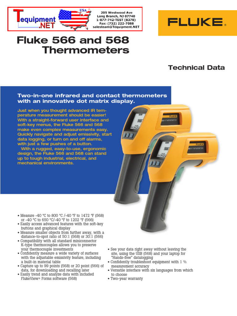 566 Datasheet | PDF | Infrared | Thermocouple