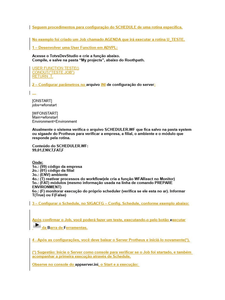 Passo A Passo Schedule 2 | PDF