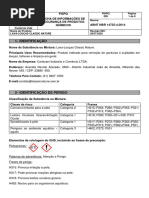 FISPQ: Cal Hidratada e Seus Riscos | PDF | Combustão | Oxigênio