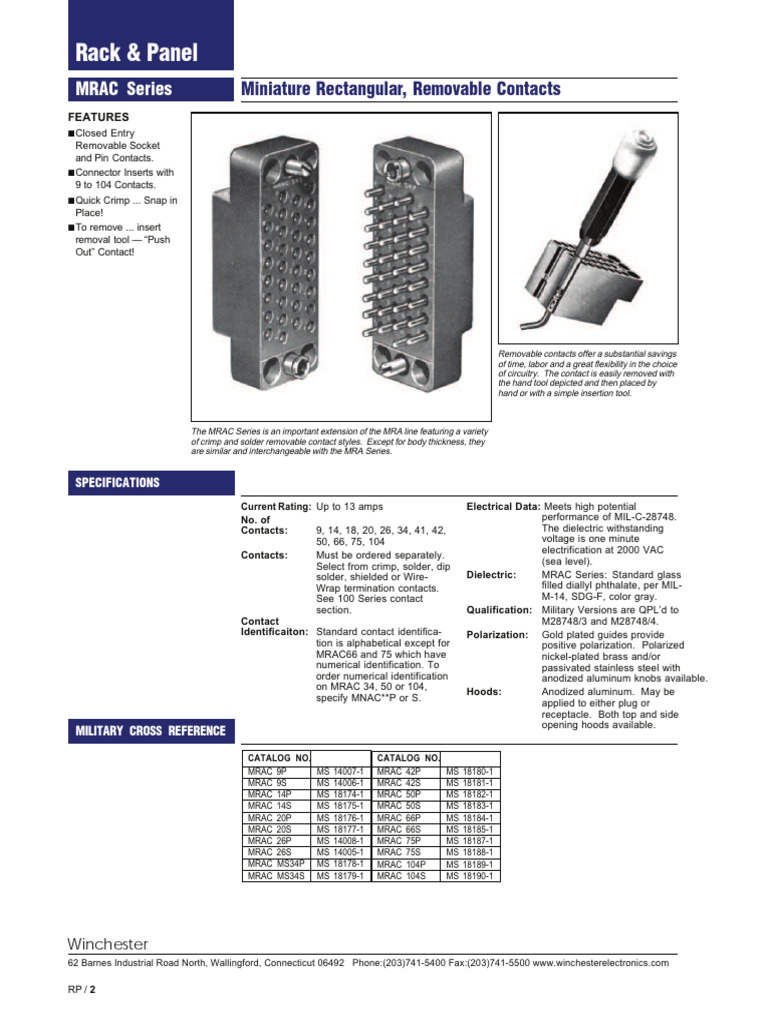 Rack & Panel: MRAC Series | PDF