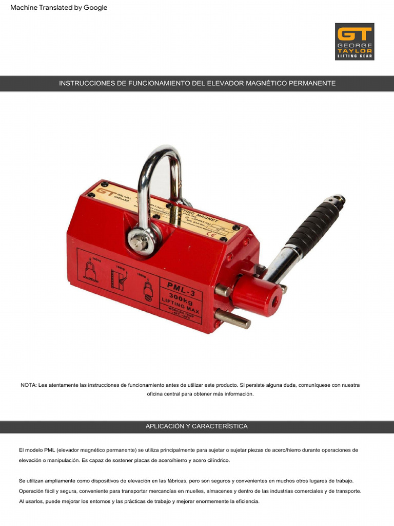 Ficha Tecnica Iman PML-6 | PDF