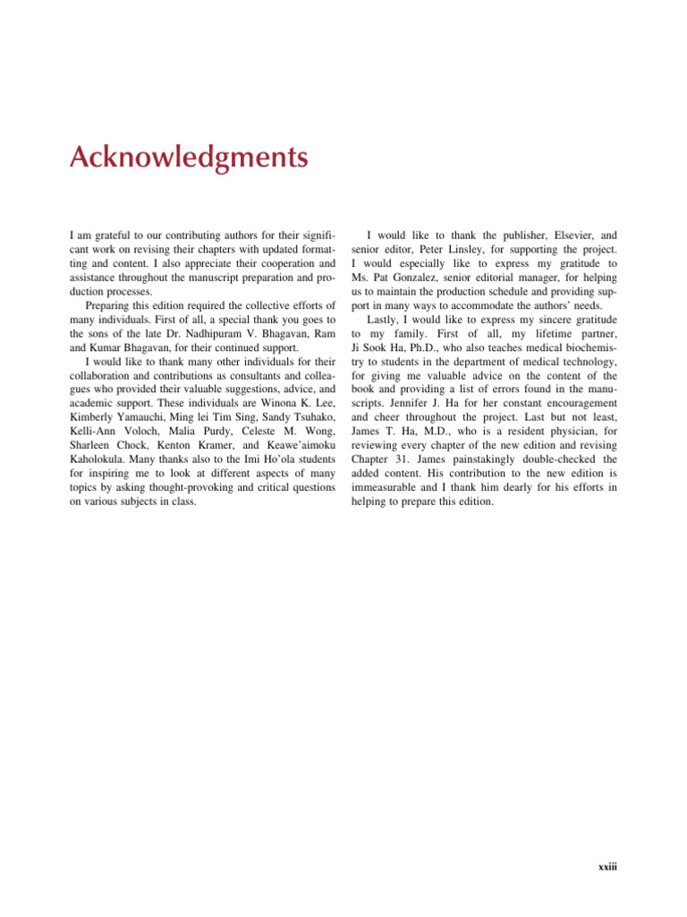 Acknowledgments 2023 Essentials of Medical Biochemistry | PDF | Science & Mathematics