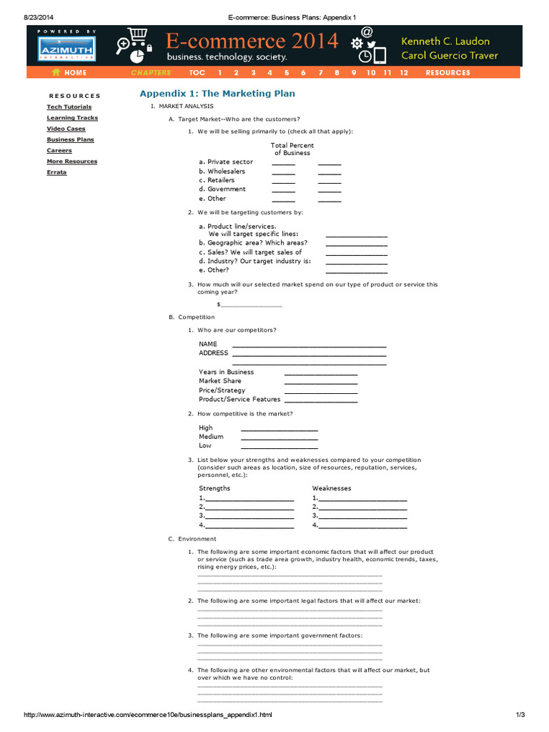 E-Commerce Business Planning Guide | PDF | Pricing | Market (Economics)