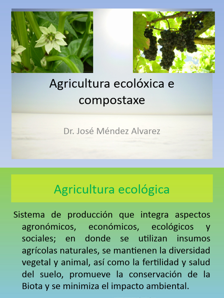 Presentación Agricultura Ecológica | PDF | Agricultura ecológica | Agricultura