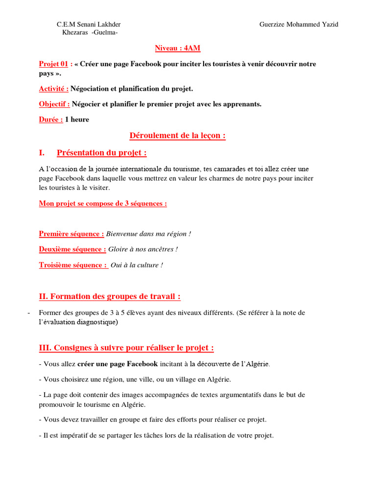 Fiches 4AM | PDF