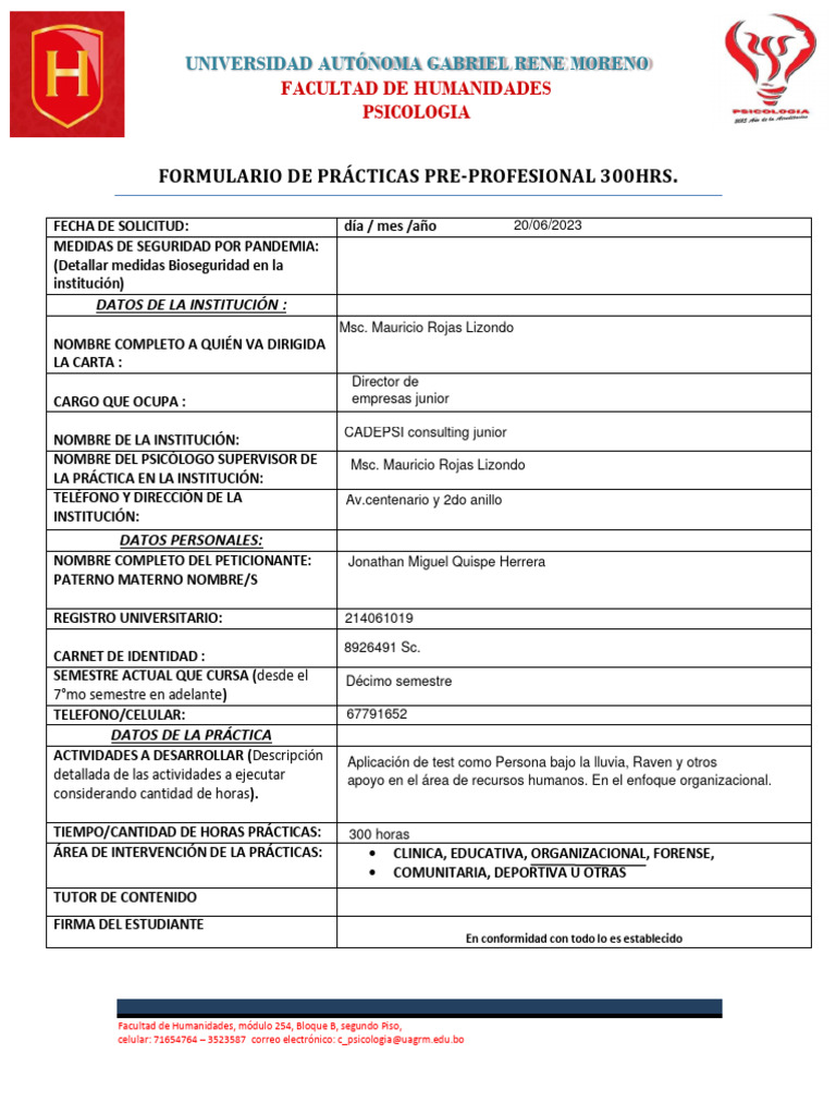 2 Formulario de Datos Jonathan Origi | PDF