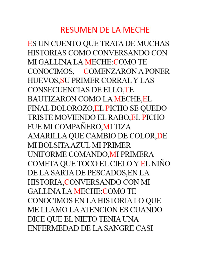 Historias de La Meche y el Picho | PDF | Novela negra, policíaca y suspenso