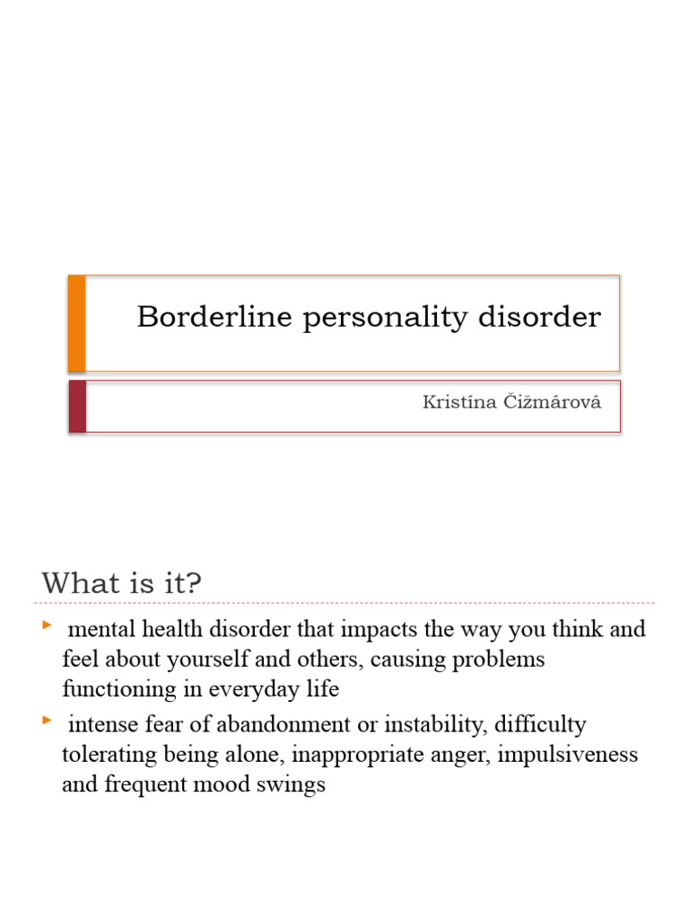 Borderline Personality Disorder | PDF