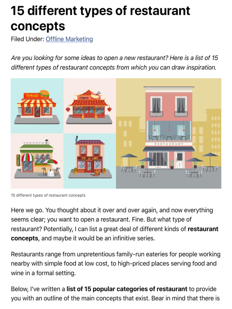 15 Restaurant Concept | PDF | Cooking, Food & Wine | Wellness