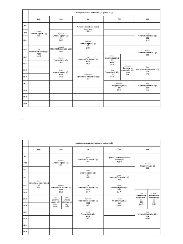 Raspored-2023-2024 V3-Zs-Math-Lista-Web | PDF