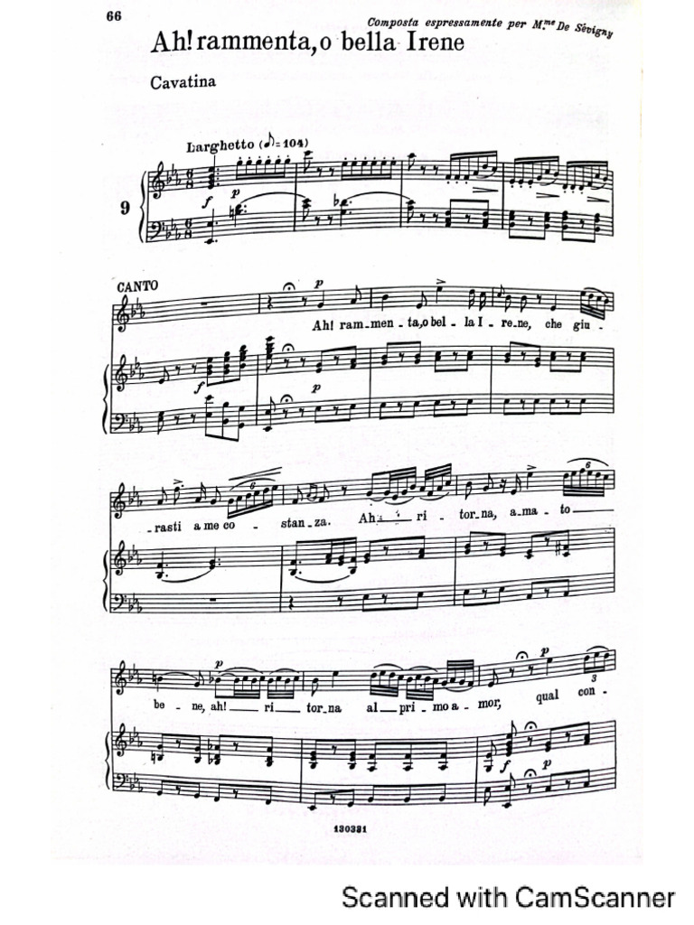 Ah! Ramenta, o Belle Irene | PDF