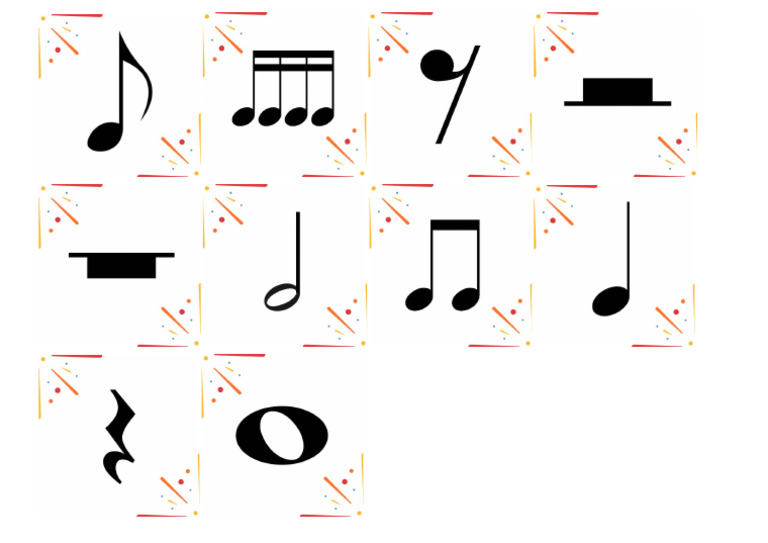 Tarjetas de las Figuraciones Rítmicas | PDF