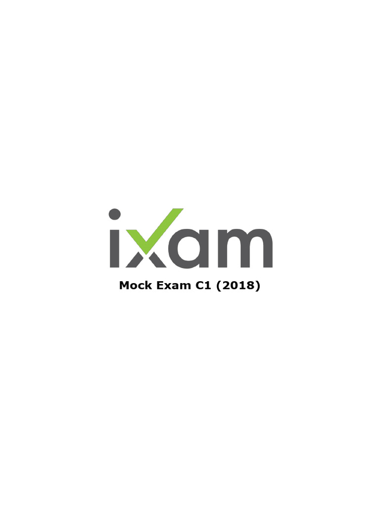 Ixam MockC1 Irasbeli-Feladatsor-20181109 | PDF