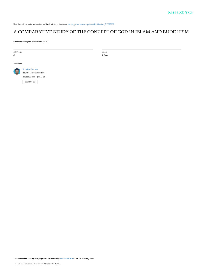 Concept of God - ISLAM and BUDDHISM | PDF | God In Islam | Tawhid