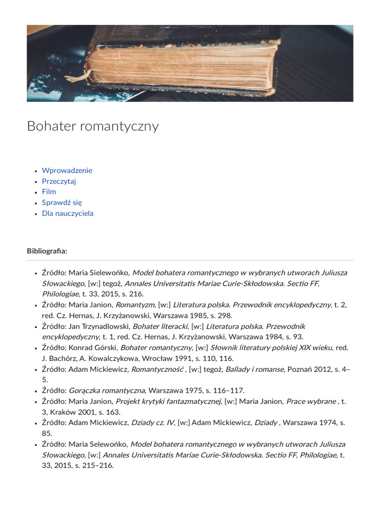 Bohater Romantyczny | PDF