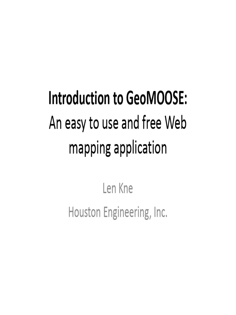 GeoMOOSE Workshop | PDF | Technology & Engineering