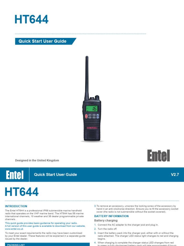 Entel ht644 User Manual | PDF
