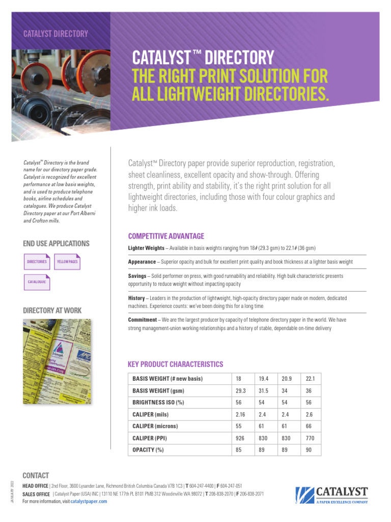 Paper Excellence - Catalyst Directory Factsheet | PDF