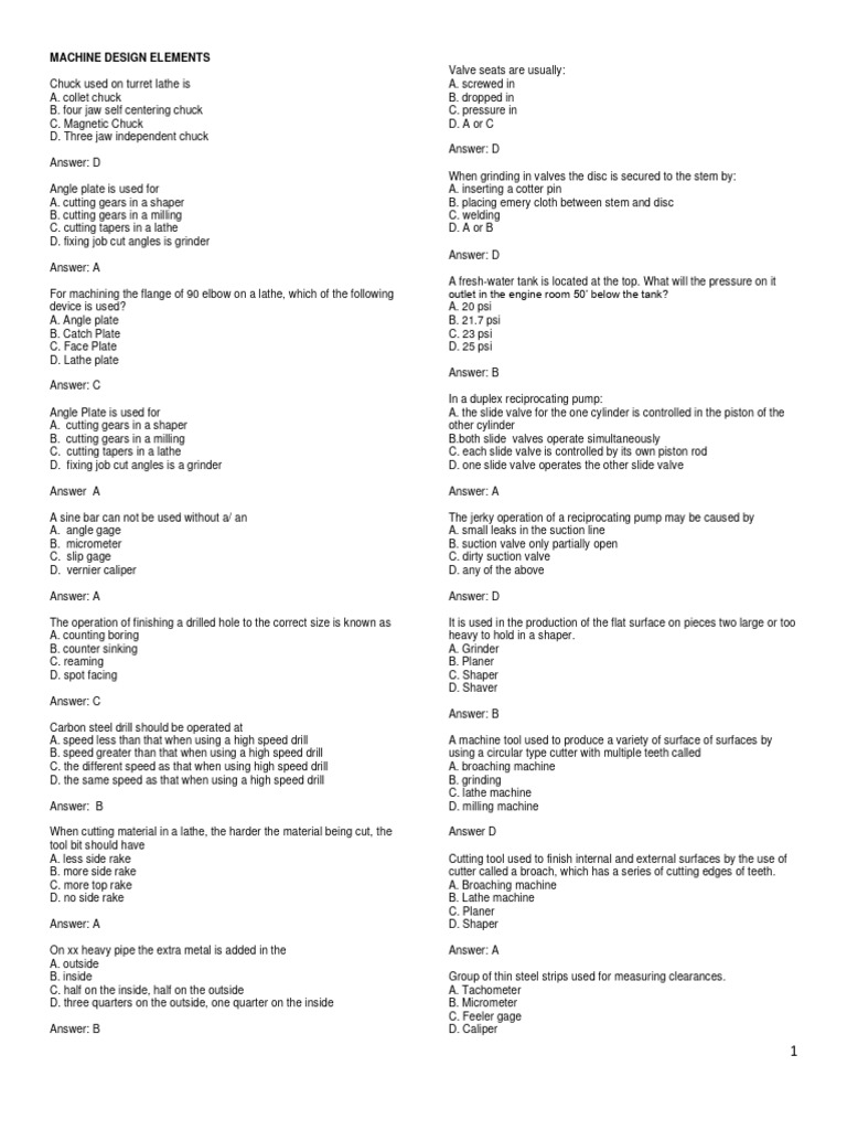 Machine Design Elements 10 | PDF | Technology & Engineering